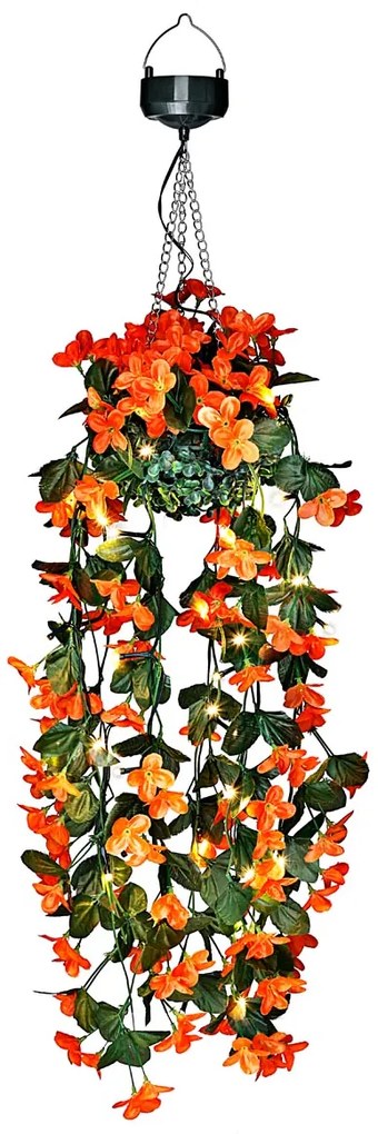 Weltbild Solární závěsná dekorace Magické květy, oranžová