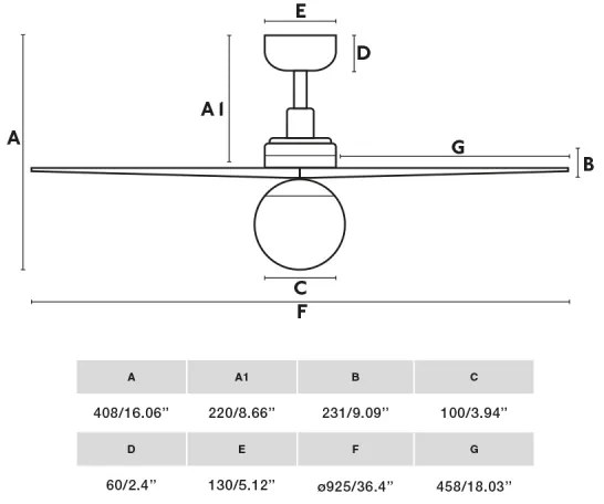 FARO 34281WT-11L-Str. vent. KLIMS 1xE27/15W/230V borovice/bílá pr. 92,5 cm WT+DO