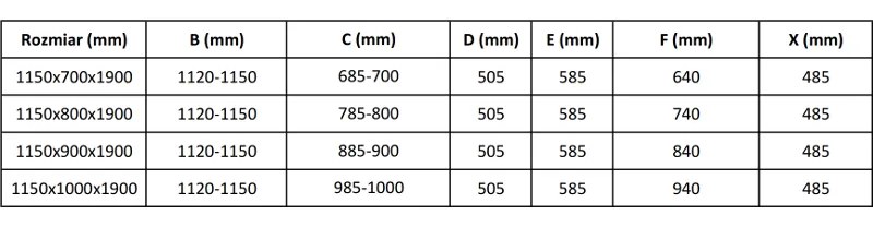 Mexen Apia sprchový kout s posuvnými dveřmi 115 (dveře) x 90 (stěna) cm, 5mm čiré sklo, zlatý profil, 840-115-090-50-00