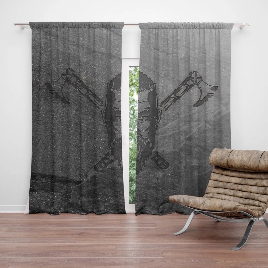 Sablio Závěs Vikingové Stone: 2ks 140x250cm