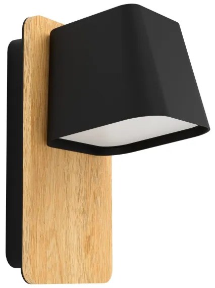 Eglo 390009 - Nástěnné svítidlo RUSCIO 1xE27/40W/230V černá/hnědá