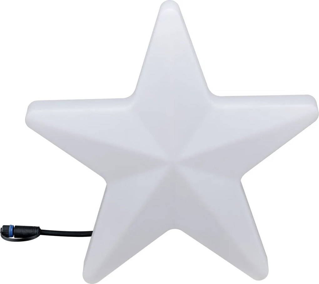 P 5021 Plug & Shine set LED světelný objekt hvězda vč. 2m-kabel a trafo IP67 3000K 2,8W bílá - PAULMANN
