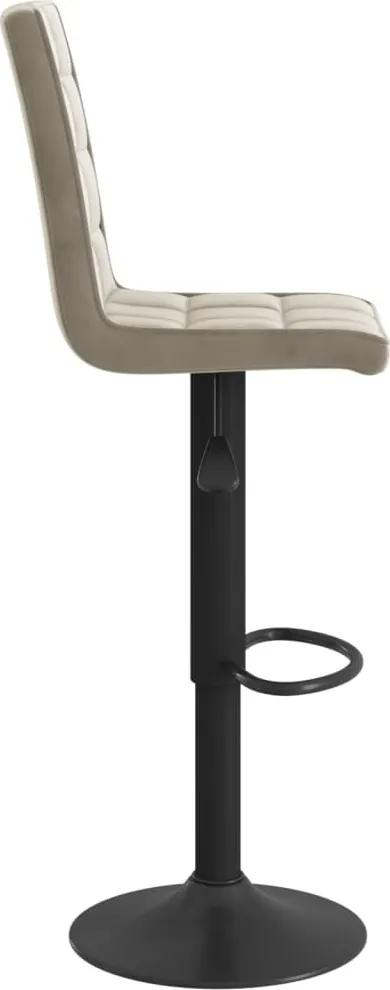 vidaXL Barové židle 2 ks samet [335763] Barva: světle šedá