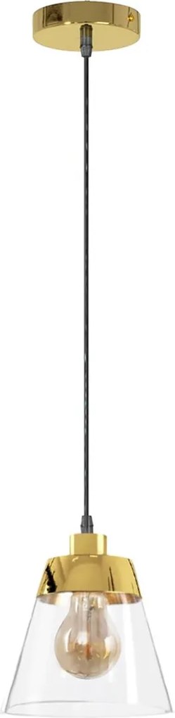 Toolight - Stropní svítidlo E27 60W APP895-1CP, zlatá, OSW-07022