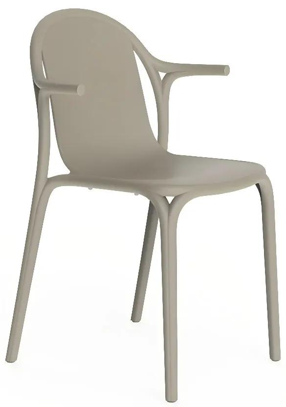OnaDnes -20% VONDOM Béžová plastová jídelní židle BROOKLYN s područkami