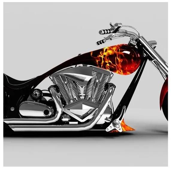 Obraz motorky s ohnivým detailem (40x40 cm), 40 dalších rozměrů