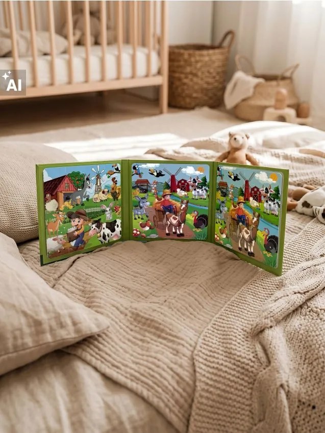 Sinsay - Magnetické puzzle s motivem farmy 40 kusů - vícebarevná