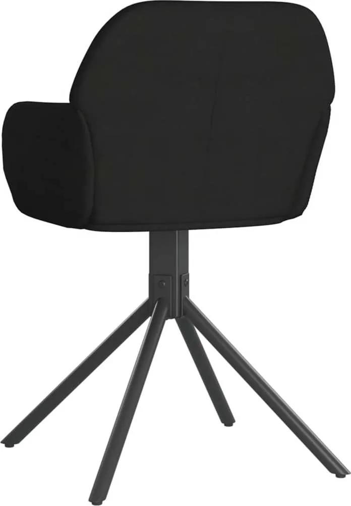 vidaXL Otočné jídelní židle 2 ks samet [344746] Barva: Tmavě zelená