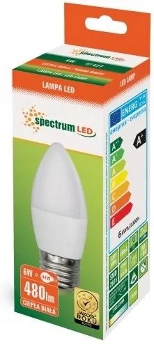 Spectrum LED LED žárovka Teplá E-27 230V 6W Svíčka 13061