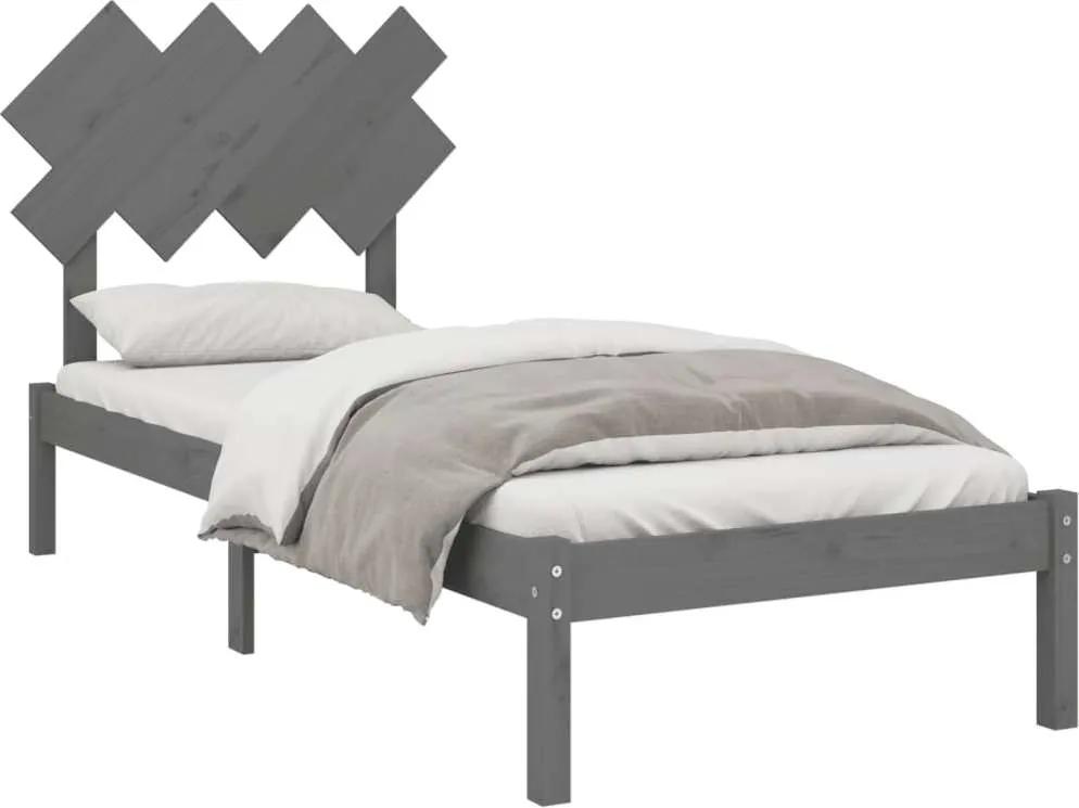 vidaXL Rám postele 90 x 200 cm masivní dřevo [3104855] Barva: Bílá