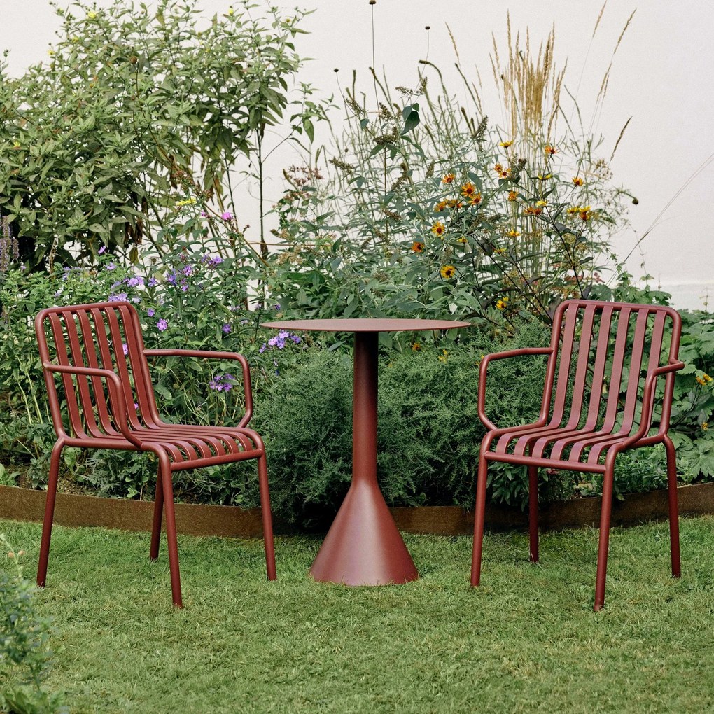 HAY Zahradní stůl Palissade Cone 65x65, Iron Red