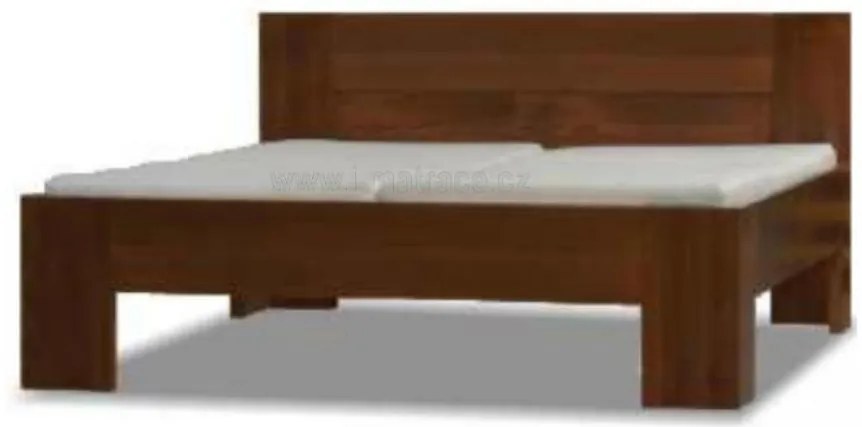 Lucatec Dřevěná postel Goliáš 200x140 Jádrový buk