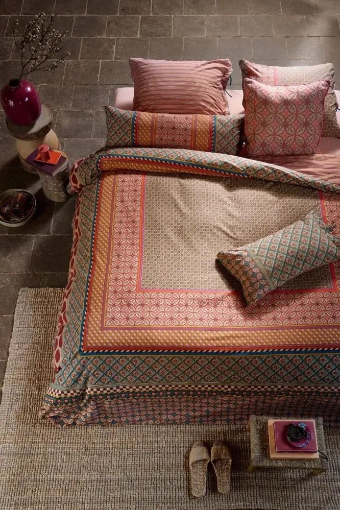 Pip Studio perkálové povlečení Bogolan Multi 140x200 + 70x90 cm (Kvalitní perkálové povlečení na jednolůžko v dárkovém boxu)