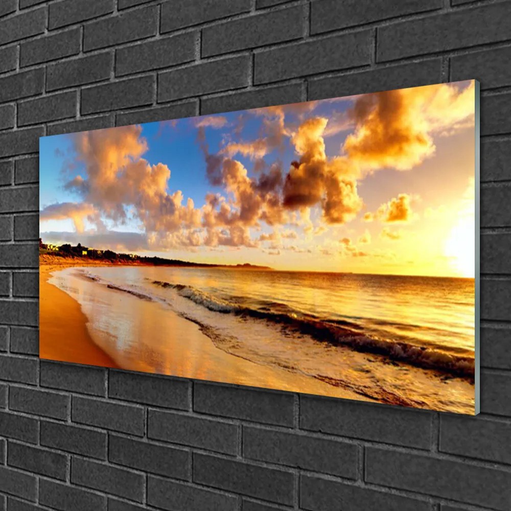 Obraz na skle Oceán Pláž Krajina 100x50 cm