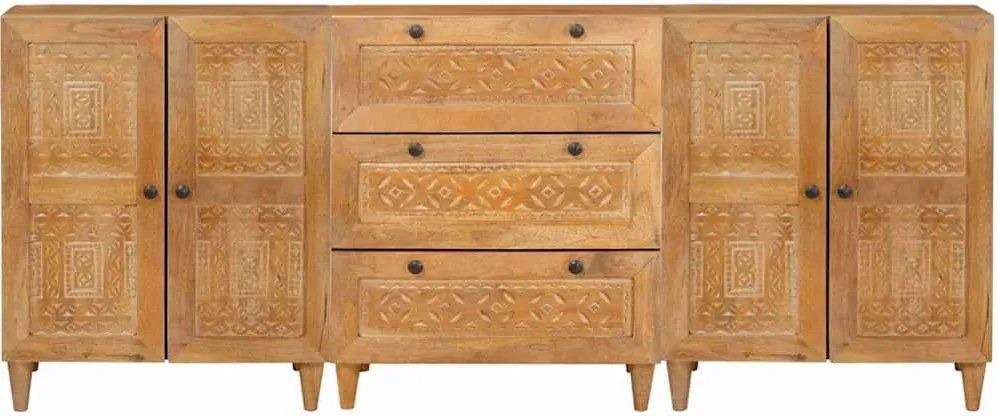 Servírovací skříň 3 ks 180 x 33,5 x 75 cm Hnědá 3310065