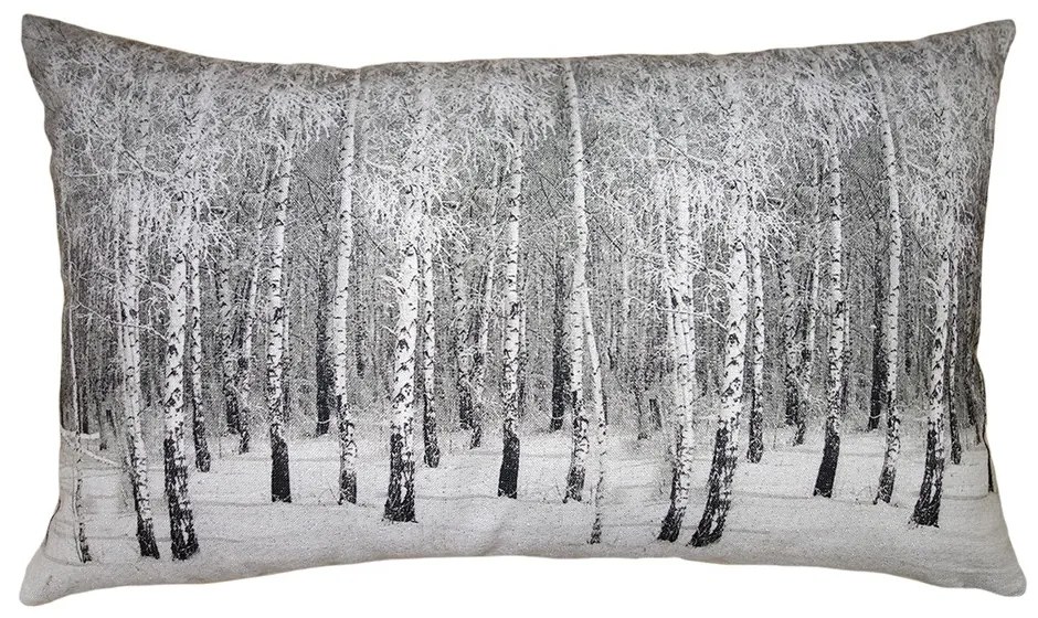 Povlak na polštář se zasněženými stromy - 30*50 cm