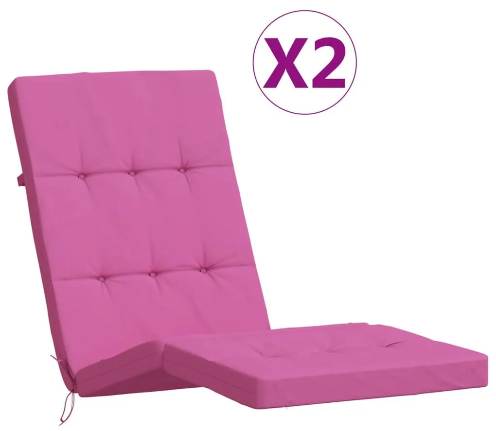 Podušky na polohovací židli 2 ks růžové oxfordská látka - Default Title
