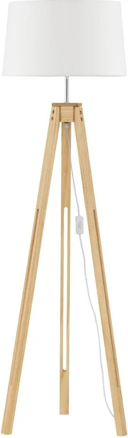 Bílá/v přírodní barvě stojací lampa (výška 145 cm) Leroy – Nova Luce