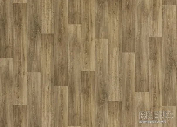 Breno PVC PURETEX Lime Oak 613M – tmavší dřevo, šíře 300 cm