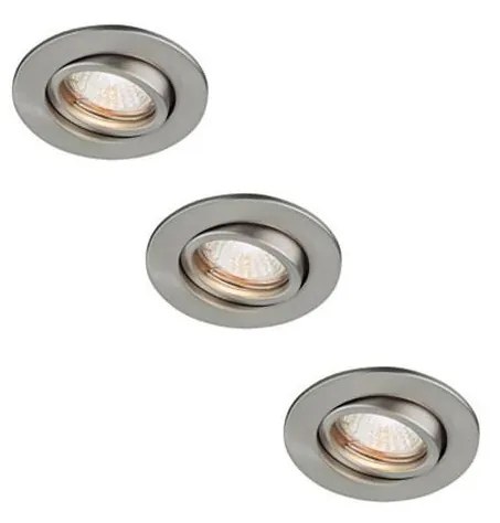 Philips Philips 59901/17/PN - SADA 3x Koupelnové podhledové svítidlo 3xGU4/20W/230V P3989