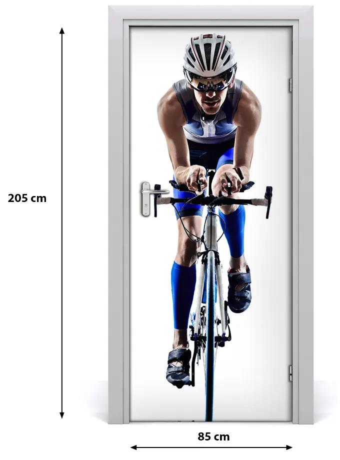 Fototapeta samolepící na dveře sport cyklista 85x205 cm