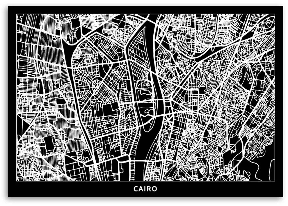 Gario Obraz na plátně Plán města Káhira Rozměry: 60 x 40 cm