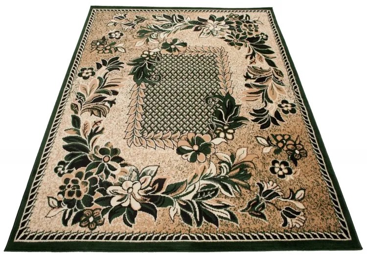 Kusový koberec ATLAS 7192C béžový zelený Rozměr: 100x200 cm