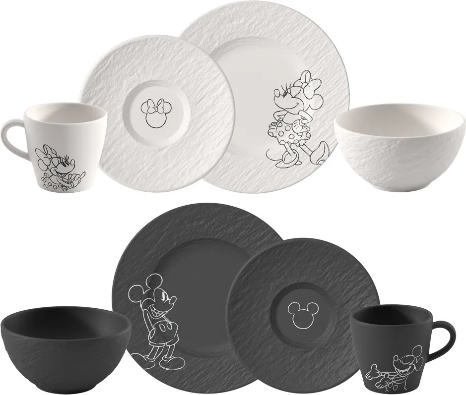 Villeroy&Boch Villeroy & Boch Manufacture Rock - Mickey Mouse snídaňový set, 8 kusů