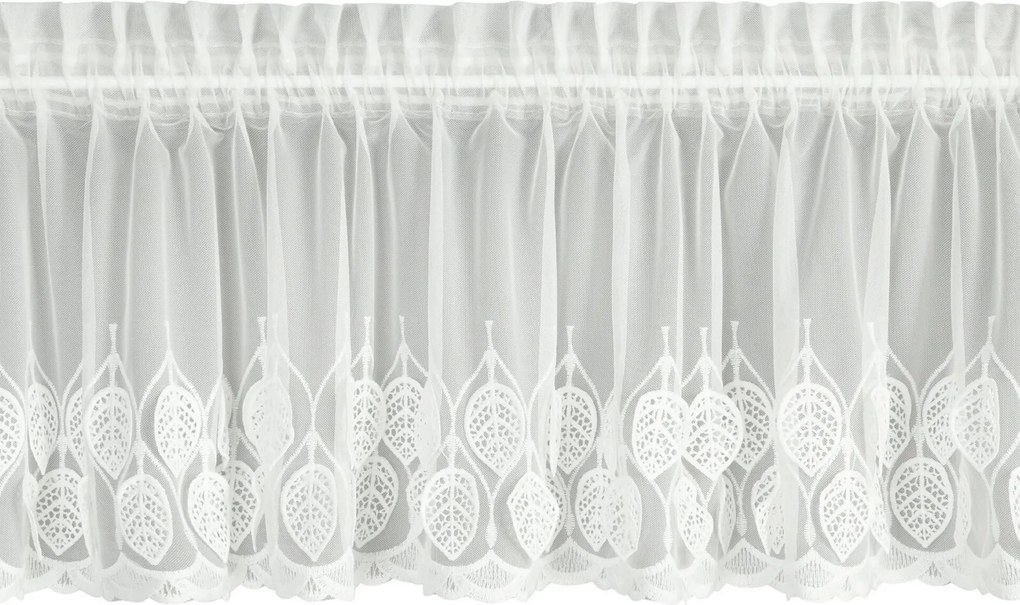 KRÁTKÁ ZÁCLONA NA PÁSCE NIRA 150X40 CM KRÉMOVÁ