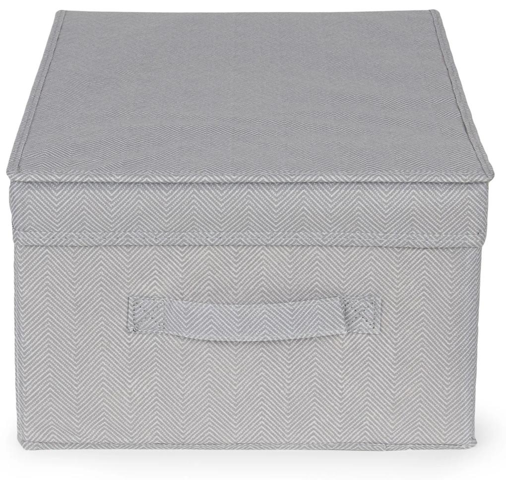 Skládací úložná krabice - karton box Compactor Wos 30 x 43 x v.19 cm, šedá