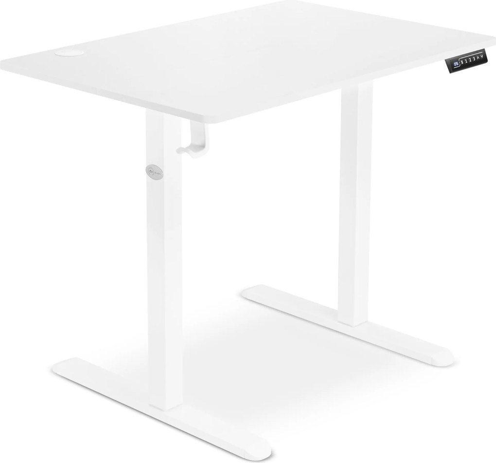 Elektrický psací stůl 88 x 60 cm Barga - bílý