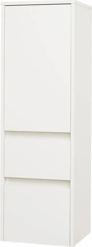 Mereo Mereo, Opto, koupelnová skříňka vysoká 125 cm, pravé otevírání, bílá, dub, bílá/dub, černá, CN914P