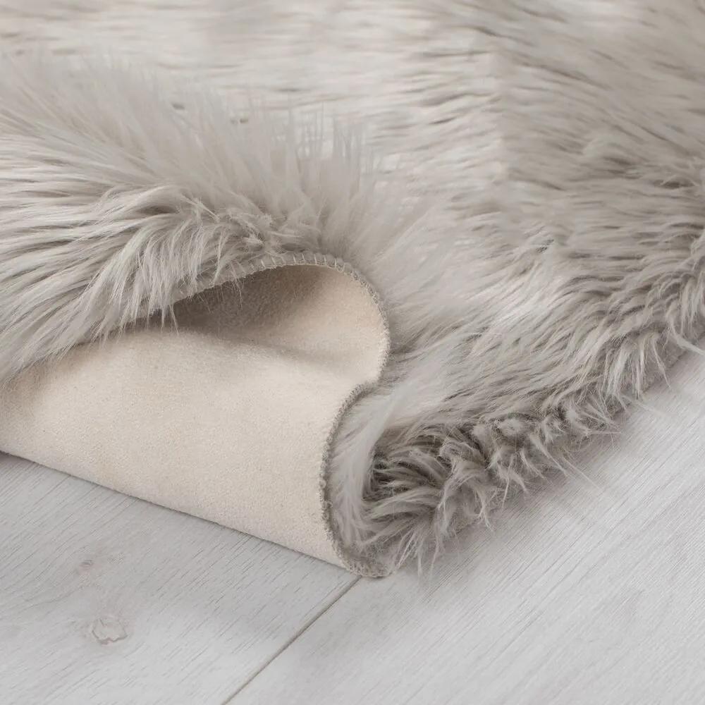 Flair Rugs koberce Kusový koberec Faux Fur Sheepskin Grey - 180x290 cm