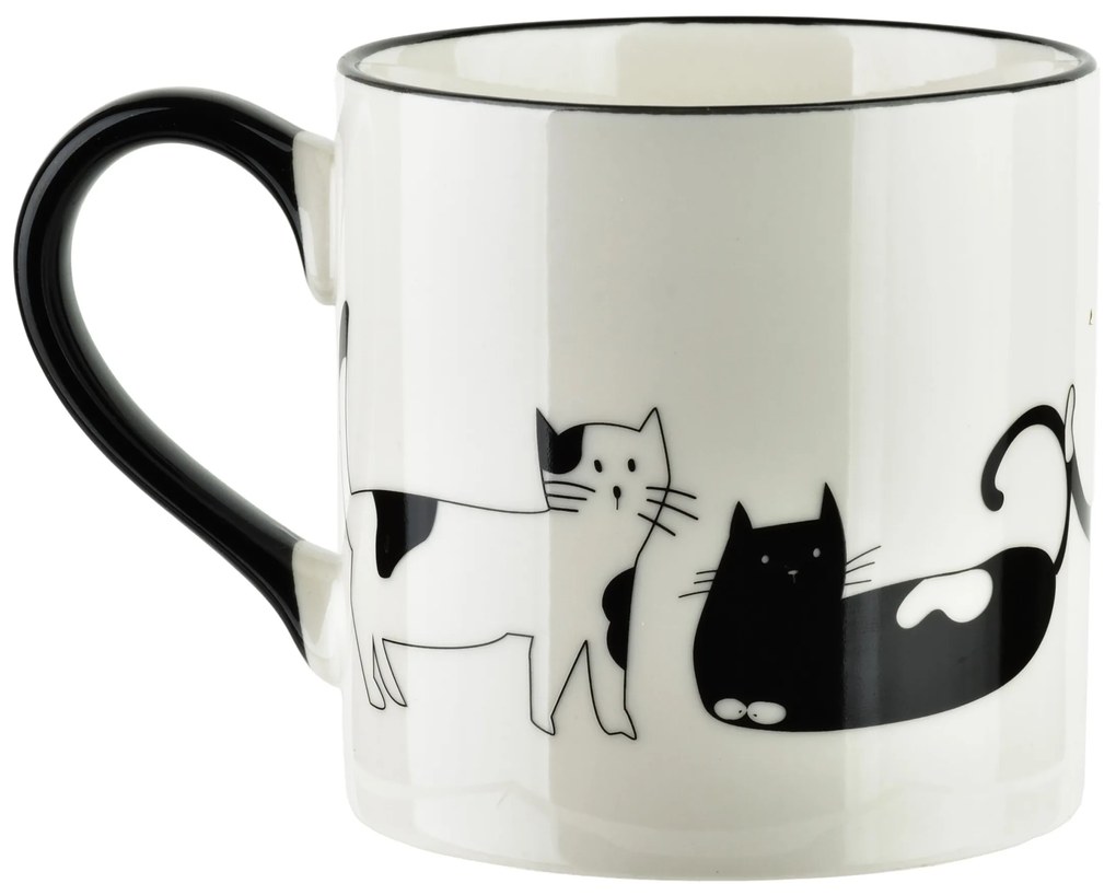 Porcelánový hrnek COTTELLO III. 370 ml bílý/černý