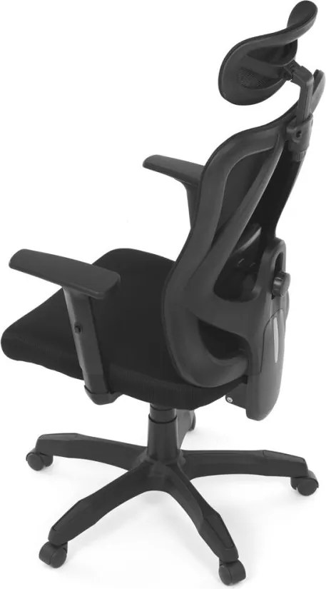 Kancelářská židle KA-R215 BK, synchronní mechanismus, černá síťovina (65 x 63) cm