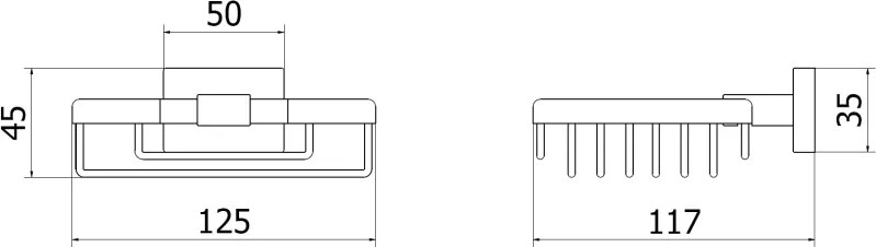 Mexen Arno, drátěná miska na mýdlo, měděná matná, 7020751-65