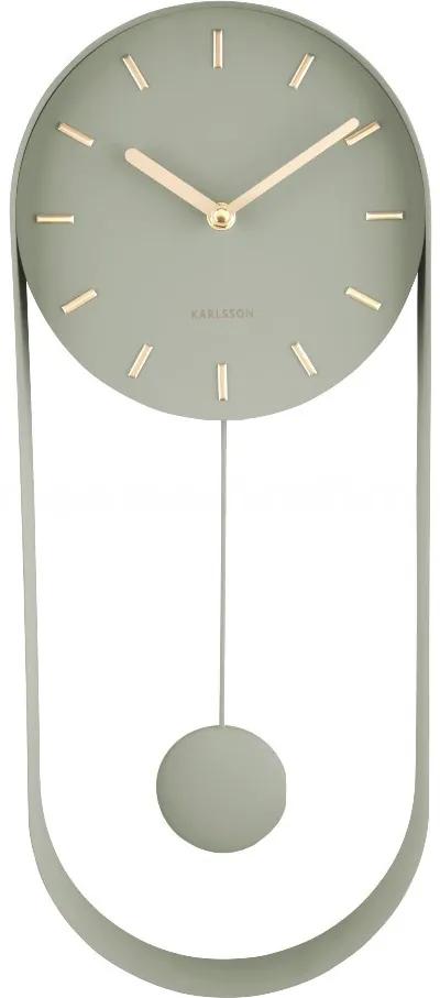 Designové kyvadlové nástěnné hodiny 5822DG Karlsson 50cm