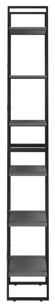 Úložný regál šedý 60 x 30 x 210 cm kompozitní dřevo - Default Title