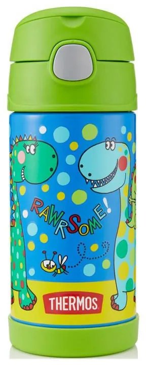 Thermos Dětská termoska s brčkem 355 ml Celá růžová