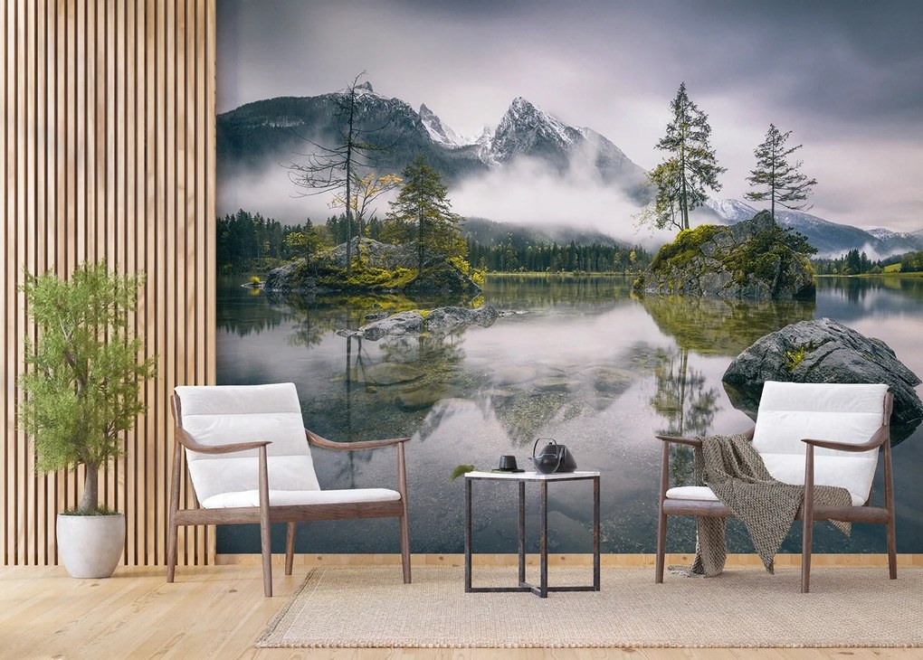 Fototapeta na míru Jezero u Hory Hochkalter | Vliesová fototapeta na zed' | DFTNXXL3013