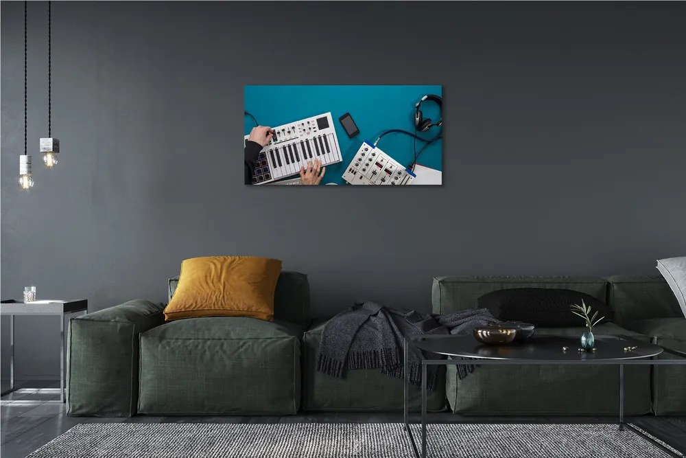 Obrazy na plátně Konzole DJ Headphones 120x60 cm