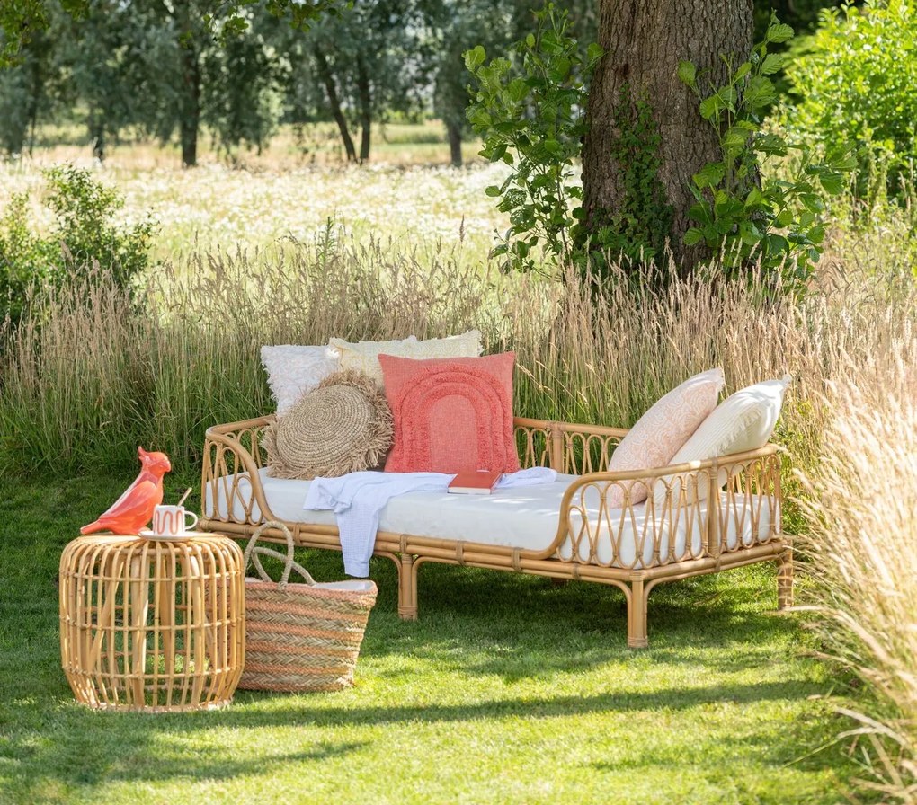 Přírodní ratanová pohovka / postel Pierre Rattan - 186*77*55cm