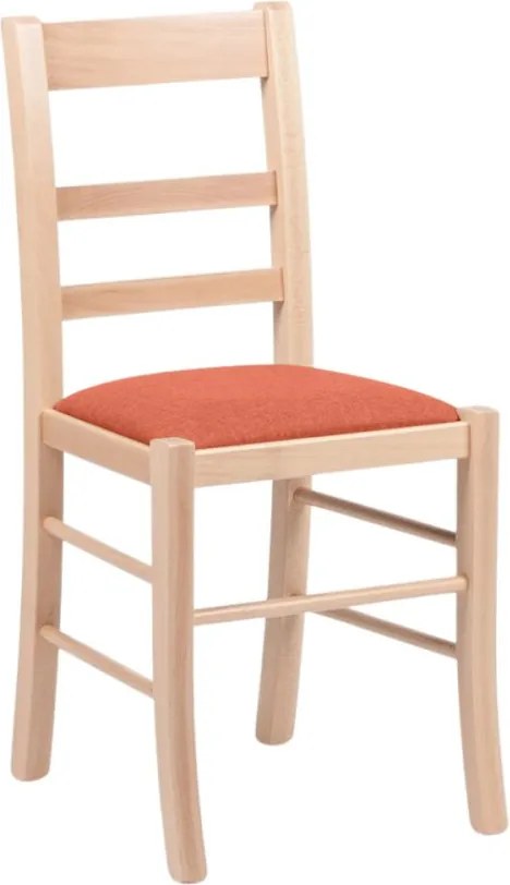 Jídelní čalouněná židle FURLA — masiv, látka, více barev, nosnost 155 kg Buk Lux 10 Terracotta