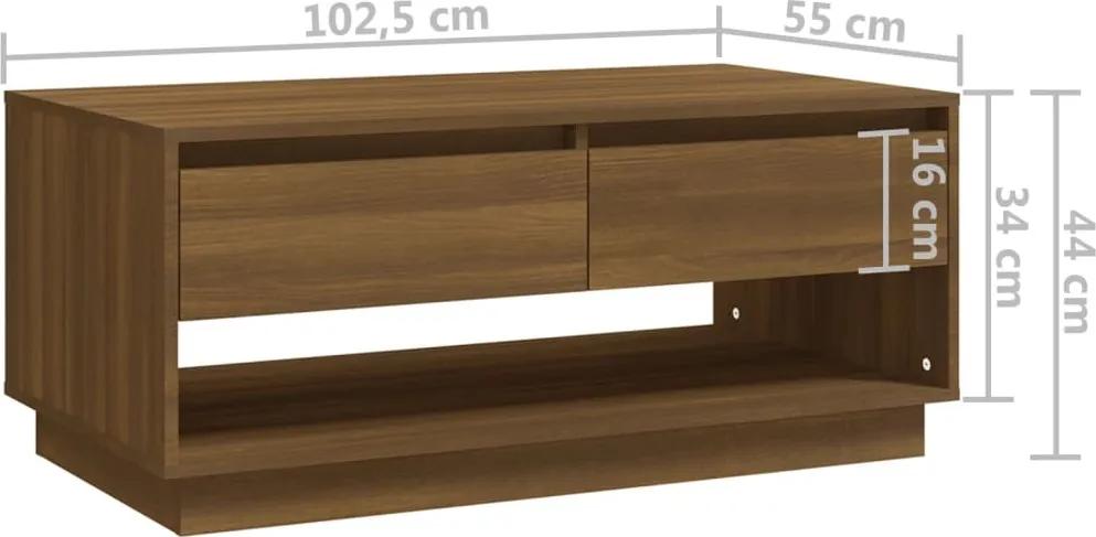 vidaXL Konferenční stolek 102,5x55x44 cm kompozitní dřevo [812980] Barva: Černá