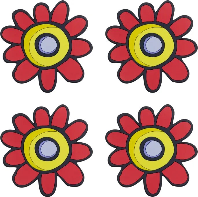 Bellatex Podtácek sada 4 ks Červená 10x10 cm, 4 ks