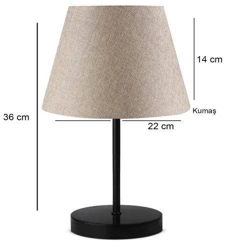 Stolní lampa AYD 1xE27/40W/230V béžová/černá