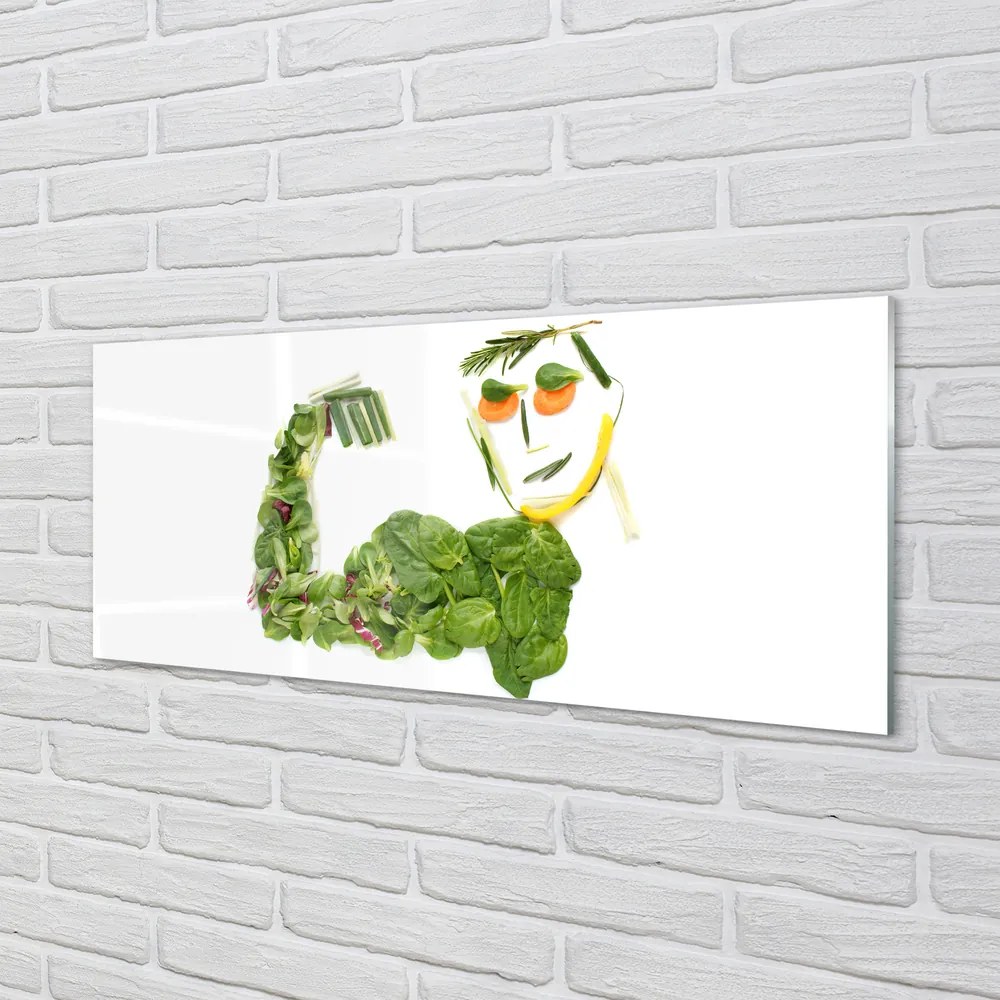 akrylový obraz Znak se zeleninou 120x60 cm
