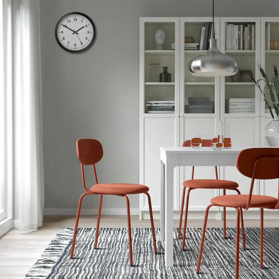 KUCHYŇSKÁ POLSTROVANÁ ŽIDLE IKEA OSTANO červenohnědá