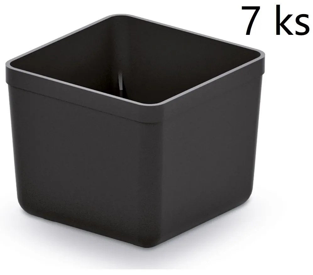 Kistenberg Sada 7 plastových boxů 55x55x55 mm UNITE BOX, černé