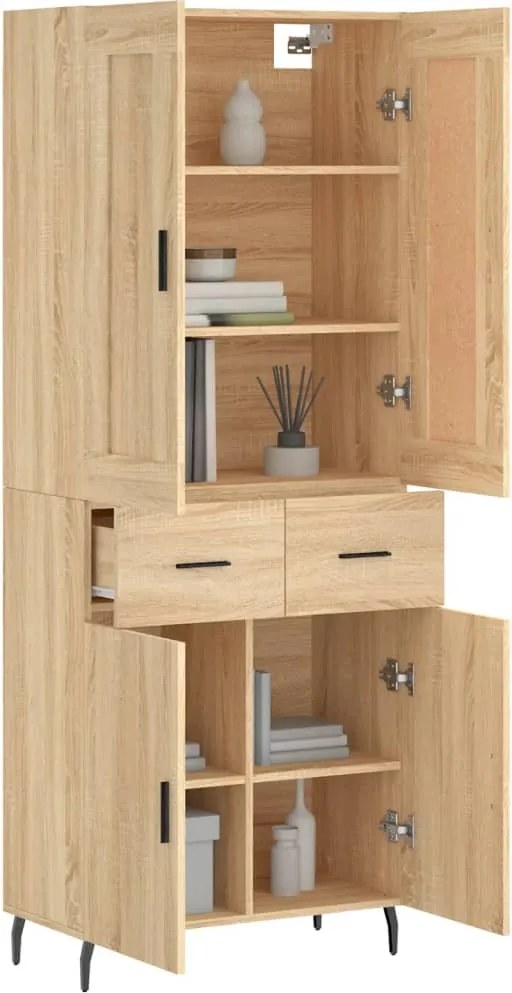 Skříň highboard dub sonoma 69,5 x 34 x 180 cm kompozitní dřevo 3199892